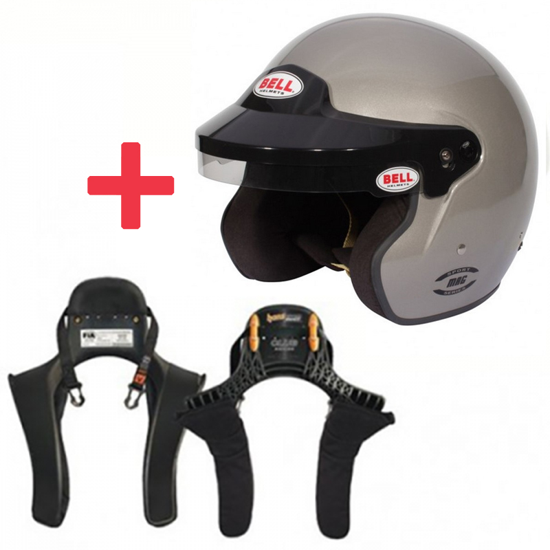 PACK Casque Bell Mag Titanium + HANS Club Séries - Config-racing.com