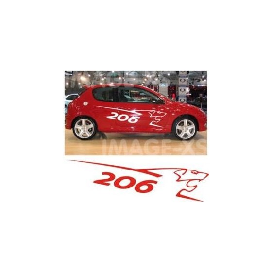 Sticker Peugeot - Lyon 206