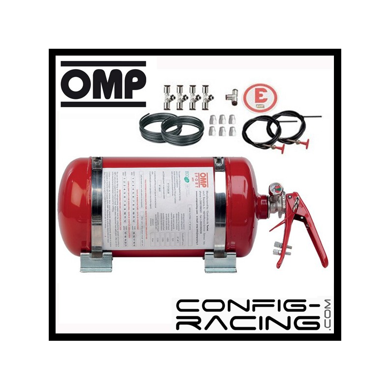 Kit extincteur automatique OMP 4.25L Mécanique Acier Berline - Rouge ...